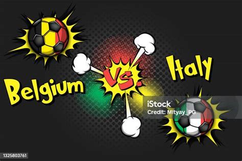 축구 게임 벨기에 Vs 이탈리아 0명에 대한 스톡 벡터 아트 및 기타 이미지 0명 경기 스포츠 경쟁 Istock