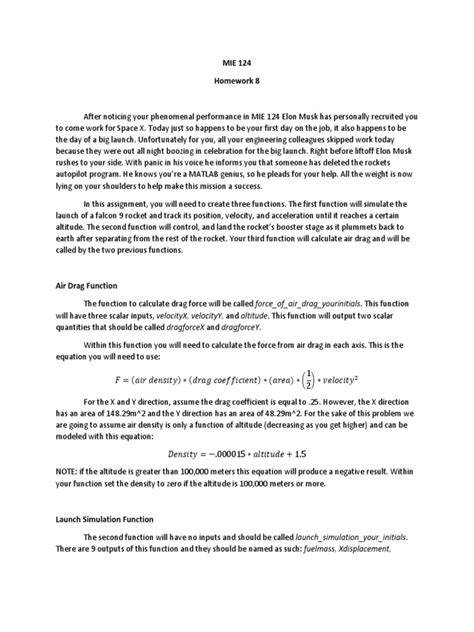 Matlab Rocket Launcher Simulation Pdf Rocket Spacecraft Propulsion