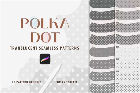 Procreate Halftone Polka Dot Pattern Brushes つくるデポ
