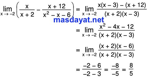 Lim X→ 2 X X 2 X 12 X2 X 6 Mas Dayat