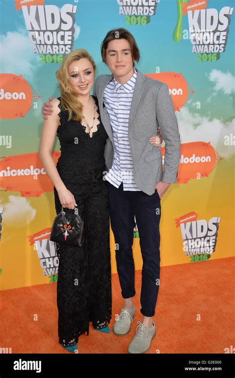 Los Angeles Ca March 12 2016 Actress Peyton List And Brother Actor