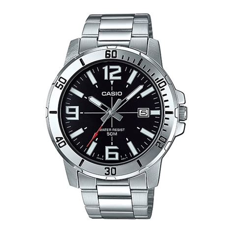 Jual JAM TANGAN PRIA CASIO MTP VD D B ORIGINAL MTPVD D SILVER HITAM CASIO ORIGINAL Shopee