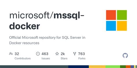 Github Microsoftmssql Docker Official Microsoft Repository For Sql