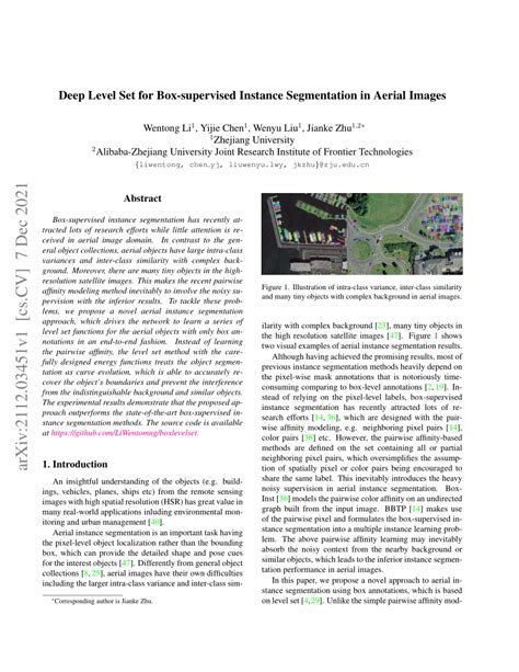Pdf Deep Level Set For Box Supervised Instance Segmentation In Aerial Images