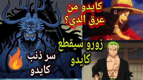 هل كايدو جوي بوي ومن عرق الدي؟ 😱🔥 هل زورو ابن كايدو😁 زورو سيُقطع