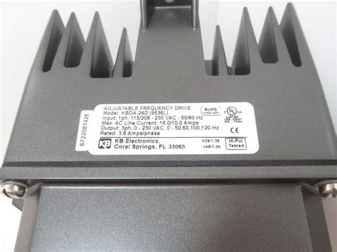 Kbda 24d Kb Electronics 9536l Ac Drives Nema 4x Inverter Black