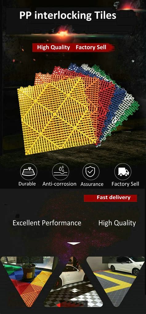 Pp Interlocking Flooring Anti Slip Interlocking Drainage Garage Floor Tiles Buy Pp