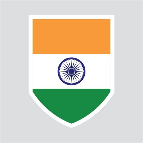 Premium Vector India Flag In Shield Shape Frame