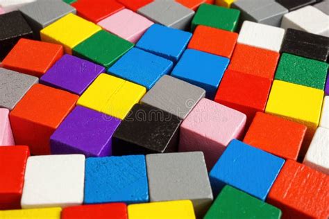 Many Different Colored Cubes As A Symbol Of Abstract Diversity Stock