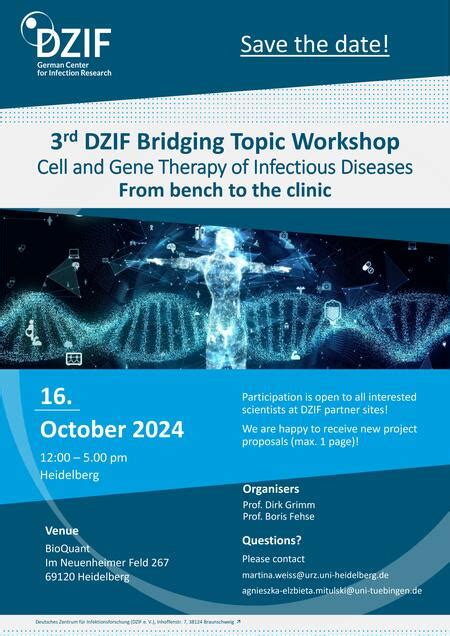 3rd Bridging Topic Cell And Gene Therapies Of Infectious Diseases