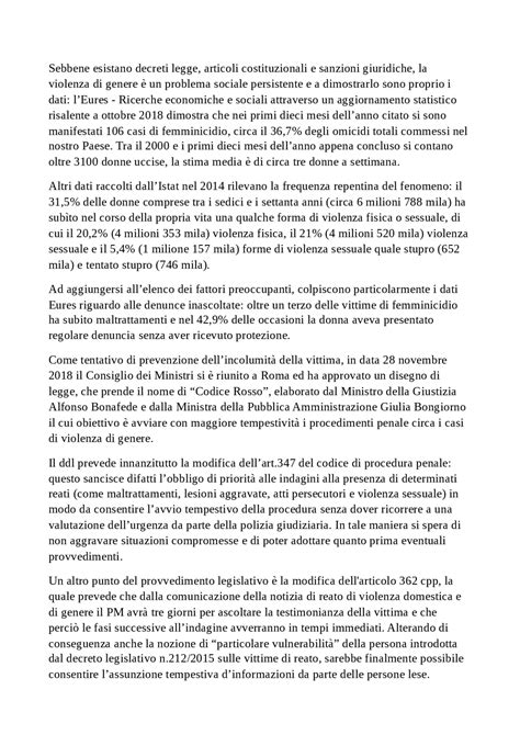 Violenza Sulle Donne Leggi Docsity