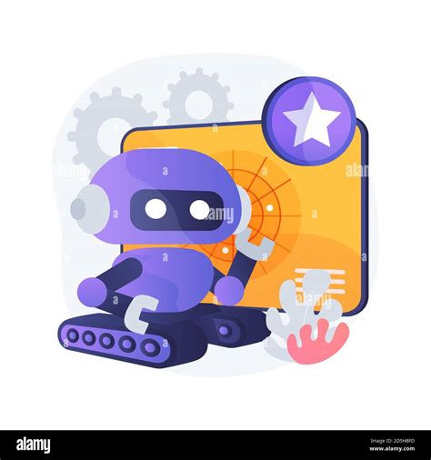 Military Robotics Abstract Concept Vector Illustration Stock Vector