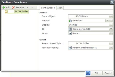 displaying sccm console folders on a k2 smartform using the tree