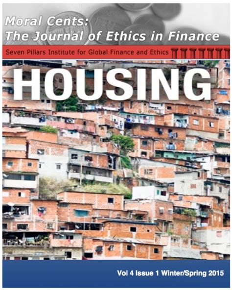Moral Cents The Journal Of Ethics In Finance