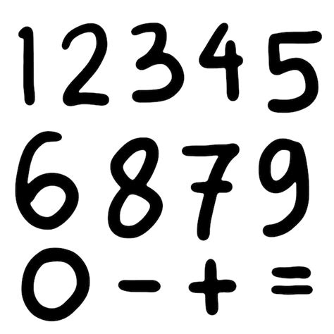 Premium Vector Hand Drawn Number On White Background Vector Illustration