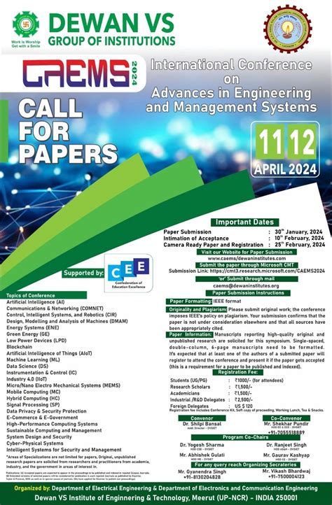 Dr Yogesh Kumar Sharma Phdcse On Linkedin Call For Papers