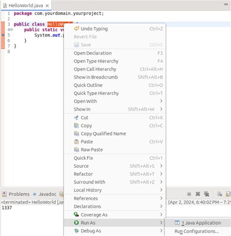 building a java application in the eclipse ide dev java
