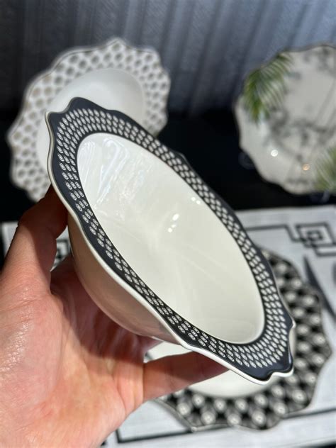 Leaf Pattern Dinnerware Set 6 Person 24 Pieces Bone China Etsy