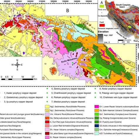 Hydrothermal Alteration Zones Associated With Porphyry Copper Deposit
