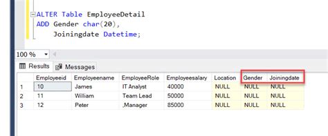How To Add Column To A Table In Sql Server