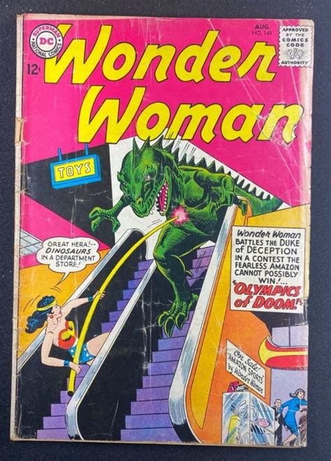 Wonder Woman 1942 148 GD 2 0 Dinosaur Cover Ross Andru Comic
