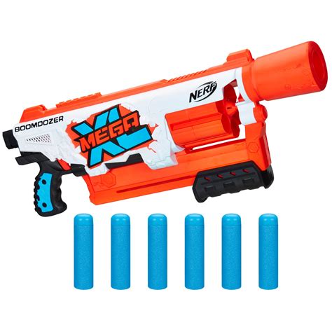 Nerf Mega XL Boom Dozer Blaster Largest Nerf Mega Darts Ever XL 6 Dart Rotating Drum 6 Nerf