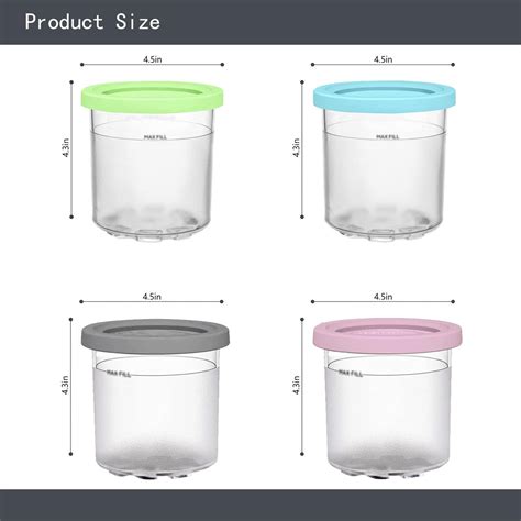 Evanem 246pcs Creami Pint Containers For Ninja Creami Containers 16 Oz