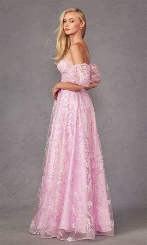 Strapless Long Print Prom Dress With Removable Sleeves
