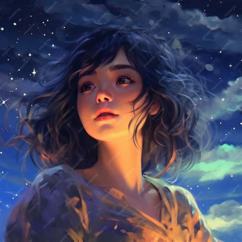 Premium Photo Illustration Of A Beautiful Anime Girl Portrait