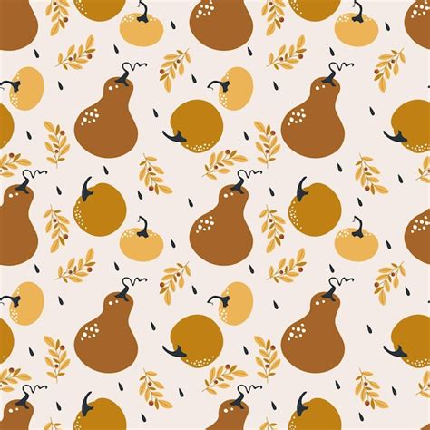 Fondo De Halloween De Patrones Sin Fisuras Con Calabazas Vector Premium