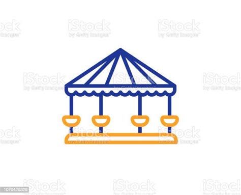 Carousels 라인 아이콘입니다 놀이 공원 간판입니다 벡터 고급에 대한 스톡 벡터 아트 및 기타 이미지 고급 깨끗한 날씬한 Istock