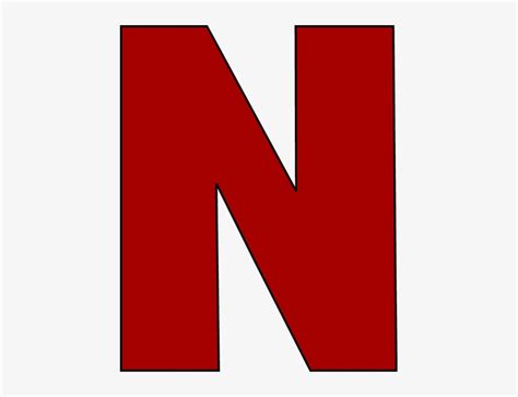 Red Letter N Clip Art Image Large Red Capital Letter Letter N In Red