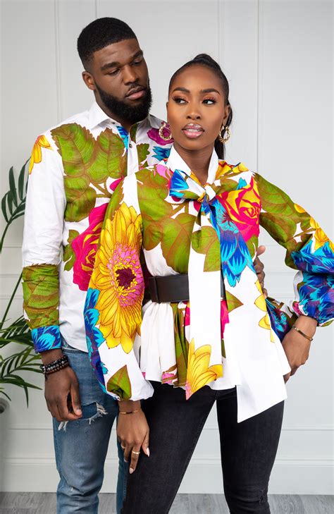 African Print Pussybow Peplum Blouse Thalia Laviye