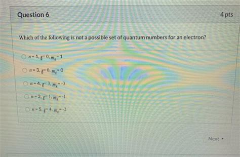 solved question 6 4 pts which of the following is not a