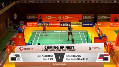 Kevin Sanjaya Rahmat HIDAYAT INA Vs CHIANG Wu HSUAN TPE MD Q QF