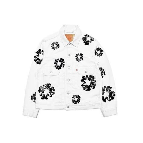 Denim Tears X Levis Jacket Whitedenim Tears X Levis Jacket White Ofour