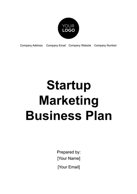 Free Startup Business Plan Templates Editable And Printable