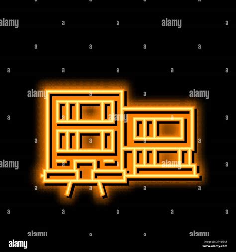 Contemporary House Neon Glow Icon Illustration Stock Vector Image And Art