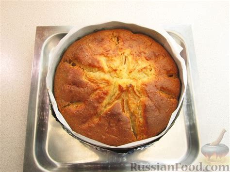 Рецепт Творожная шарлотка с яблоками на