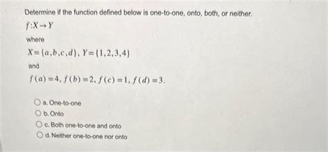 Solved Determine If The Function Defined Below Is