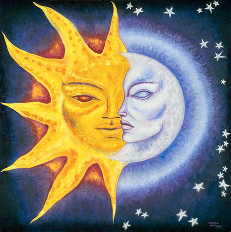 Sun Moon Print Celestial Art Solstice T Wedding T Sacred