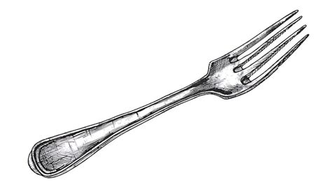 A Fork With A Silver Handle And The Word Quot Fork Quot On It Premium