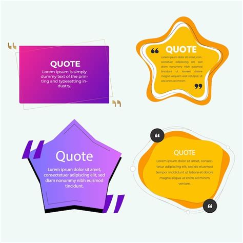 Premium Vector Flat Quote Box Frame Vector Collection Suitable For Speech Talkings Quotes