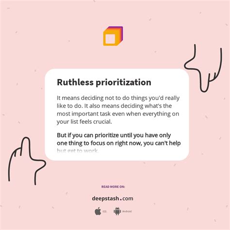 Ruthless Prioritization Deepstash
