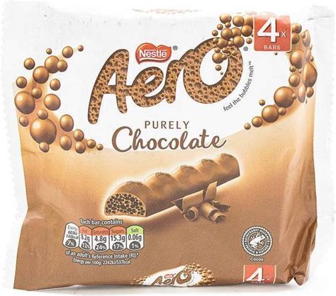 Nestlé Aero Bubbly Milk Chocolate Bar Multipack 27g 4 Pack • Price