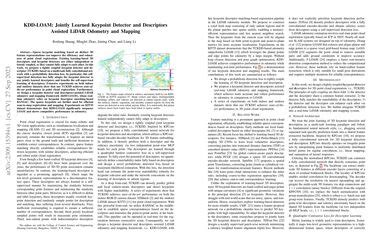 KDD LOAM Jointly Learned Keypoint Detector And Descriptors Assisted