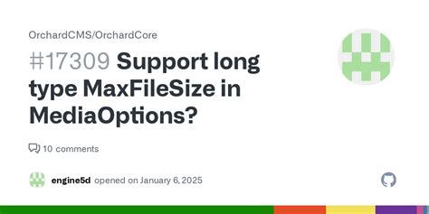 Support Long Type Maxfilesize In Mediaoptions · Issue 17309