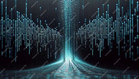 Premium Ai Image Binary Flow Futuristic Background Design With Streams Of Code