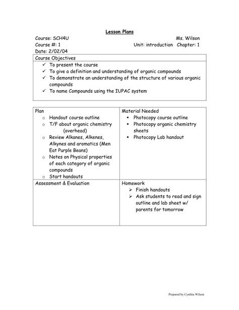 Pdf Lesson Plans Course Sch4u Ms Wilson Course 1 Unit · Pdf