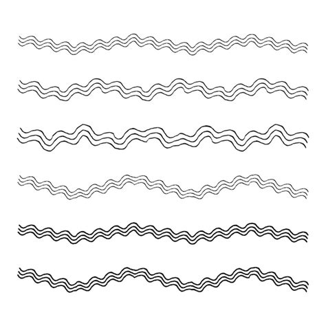 Premium Vector Wavy Line Patterns Hand Drawn Vector Abstract Design
